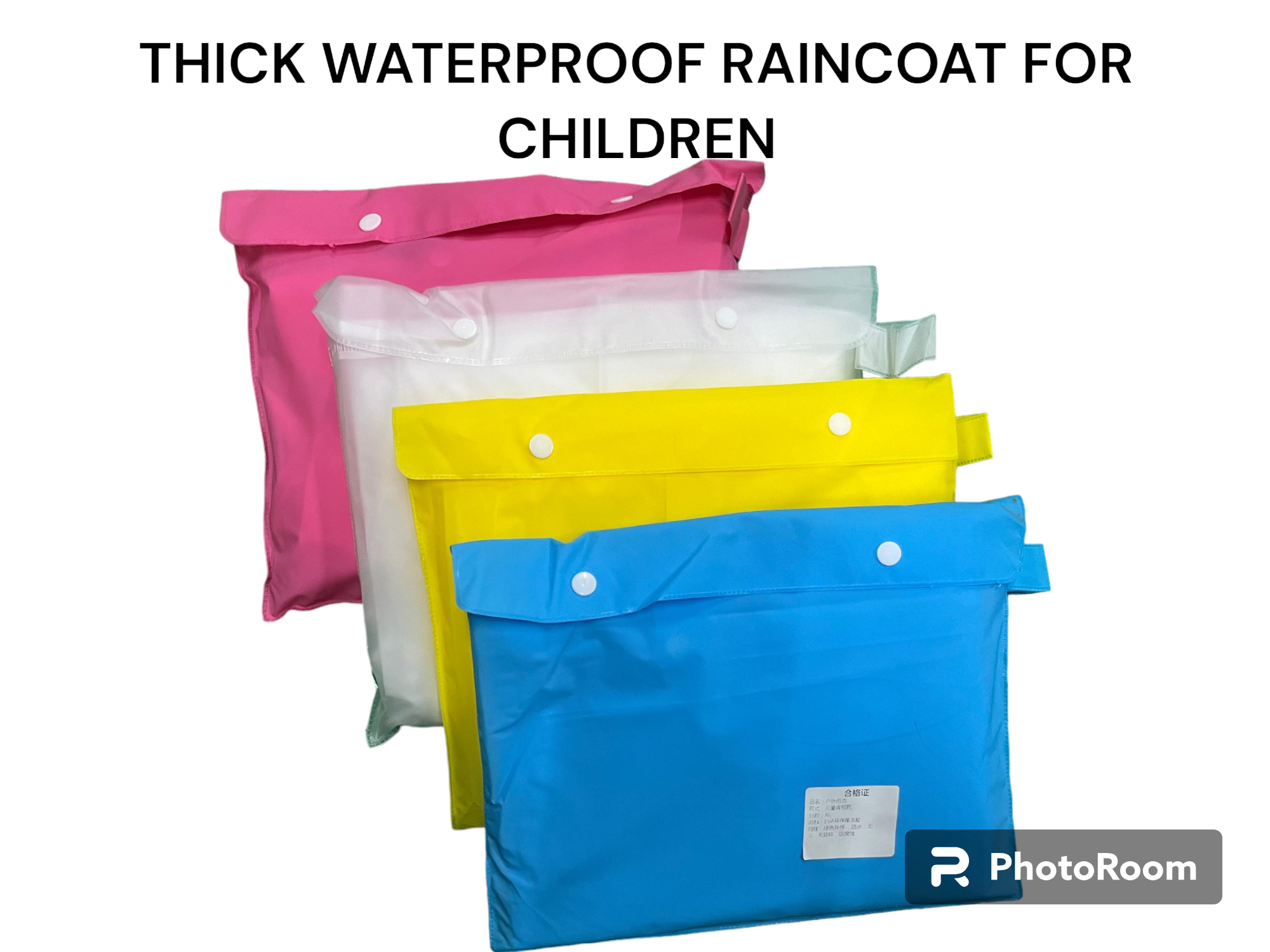 THICK WATERPROOF RAINCOAT FOR CHILDREN – QY Kini Motorjaya