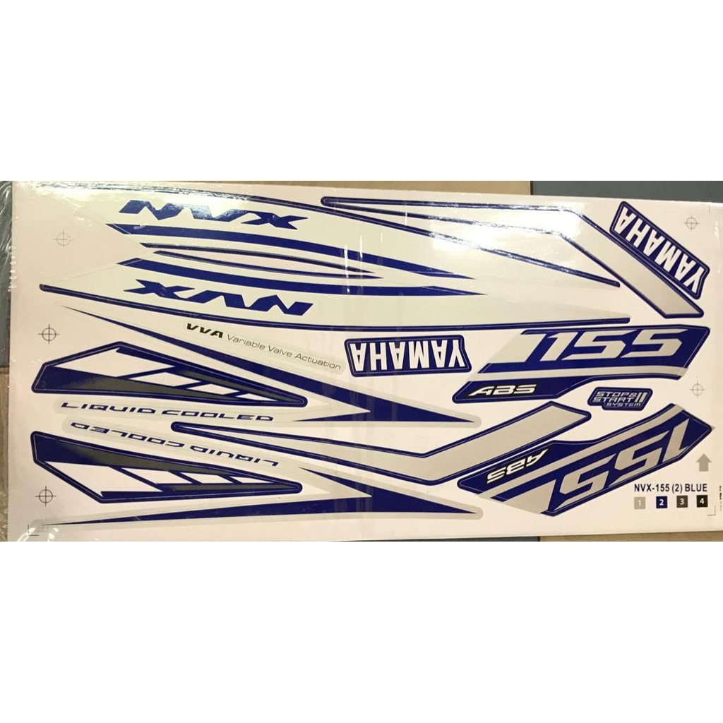 STICKER BODY NVX-155(2) BLUE – QY Kini Motorjaya