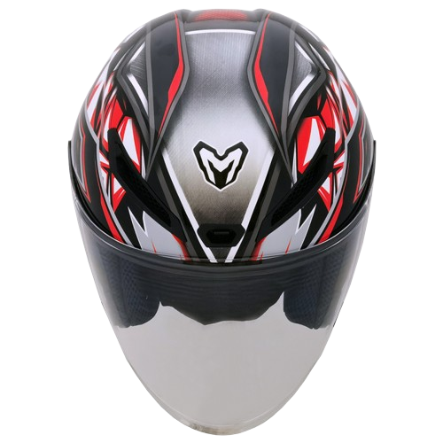 HELMET HEVO OF P946 SQUARE RED – QY Kini Motorjaya