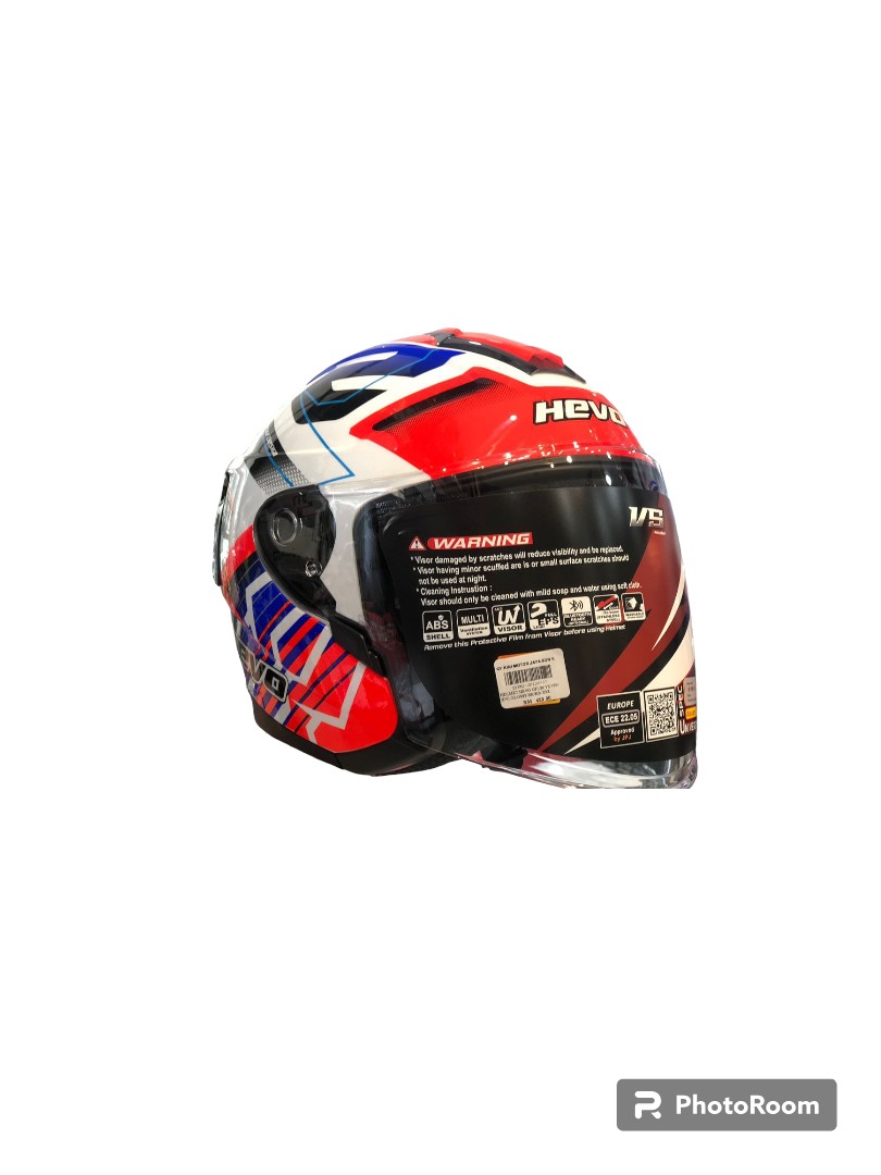 HELMET HEVO OF126 VS VISCO (DV) GLOSSY BLACK/RED – QY Kini Motorjaya